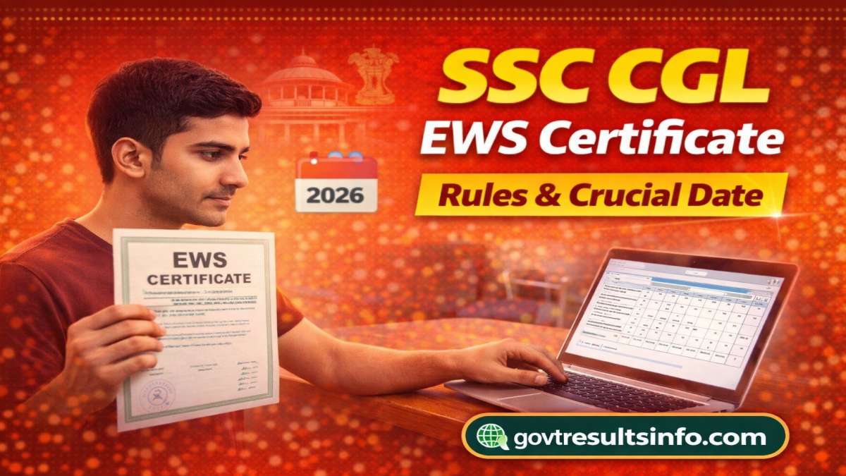 SSC CGL EWS Certificate Rules 2026: Crucial Date और Validity (Don't ...